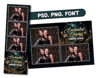 Enchanted Evening Prom 2025 Photobooth Template 2x6 Strip Graduation ...