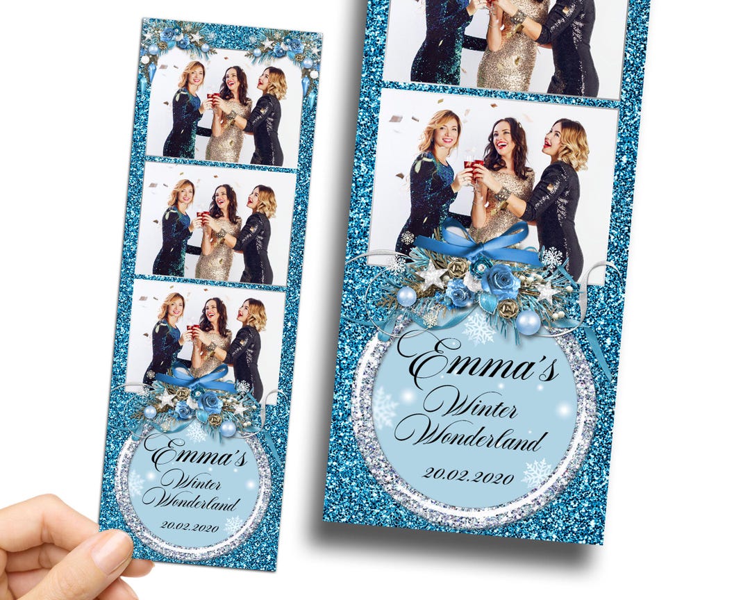 Winter Wonderland Photobooth Template 2x6 Sweet 16 Girls Birthday ...