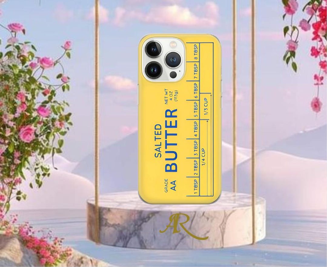 Butter Phone Case Salted Butter Cover for iPhone 16 Pro, 15, 14, 13, 12 ...