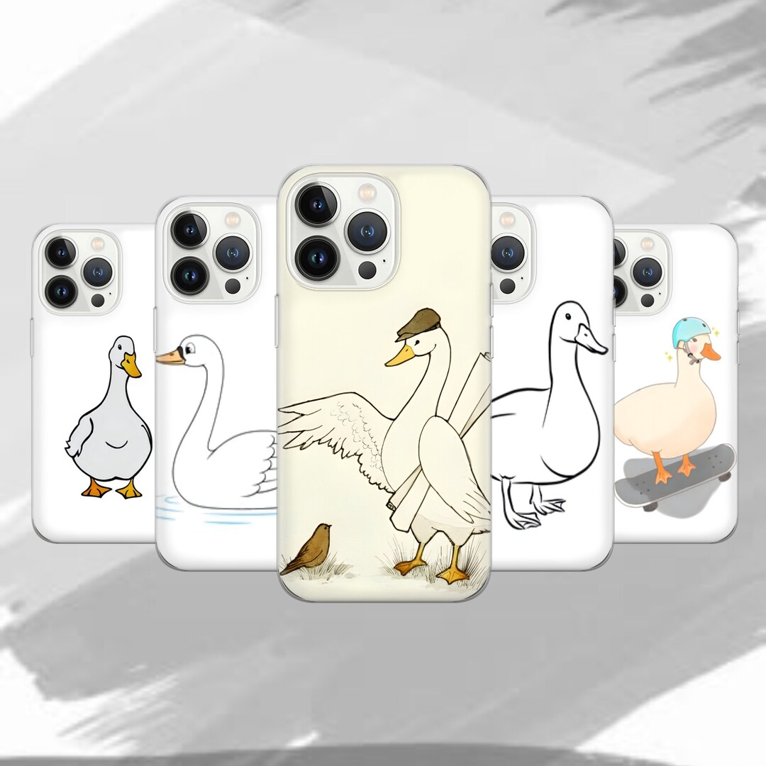 Funny Goose Phone Case Cute Duck Cover Fit for iPhone 16 Pro, 15, 14 ...