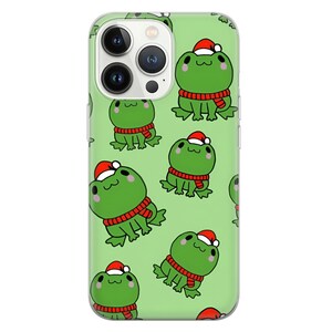 Cute Frog Pattern Phone Case Aesthetic Frog Cover for iPhone 16 Pro, 15 ...