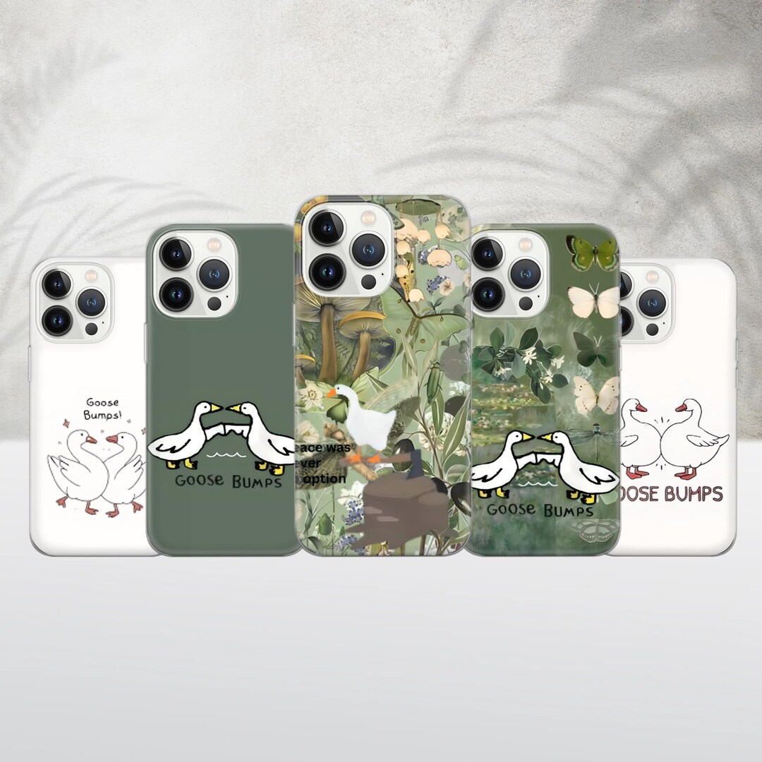 Goose Bumps Phone Case Silly Goose Cover for iPhone 16e, 15, 14, 13, 12 ...