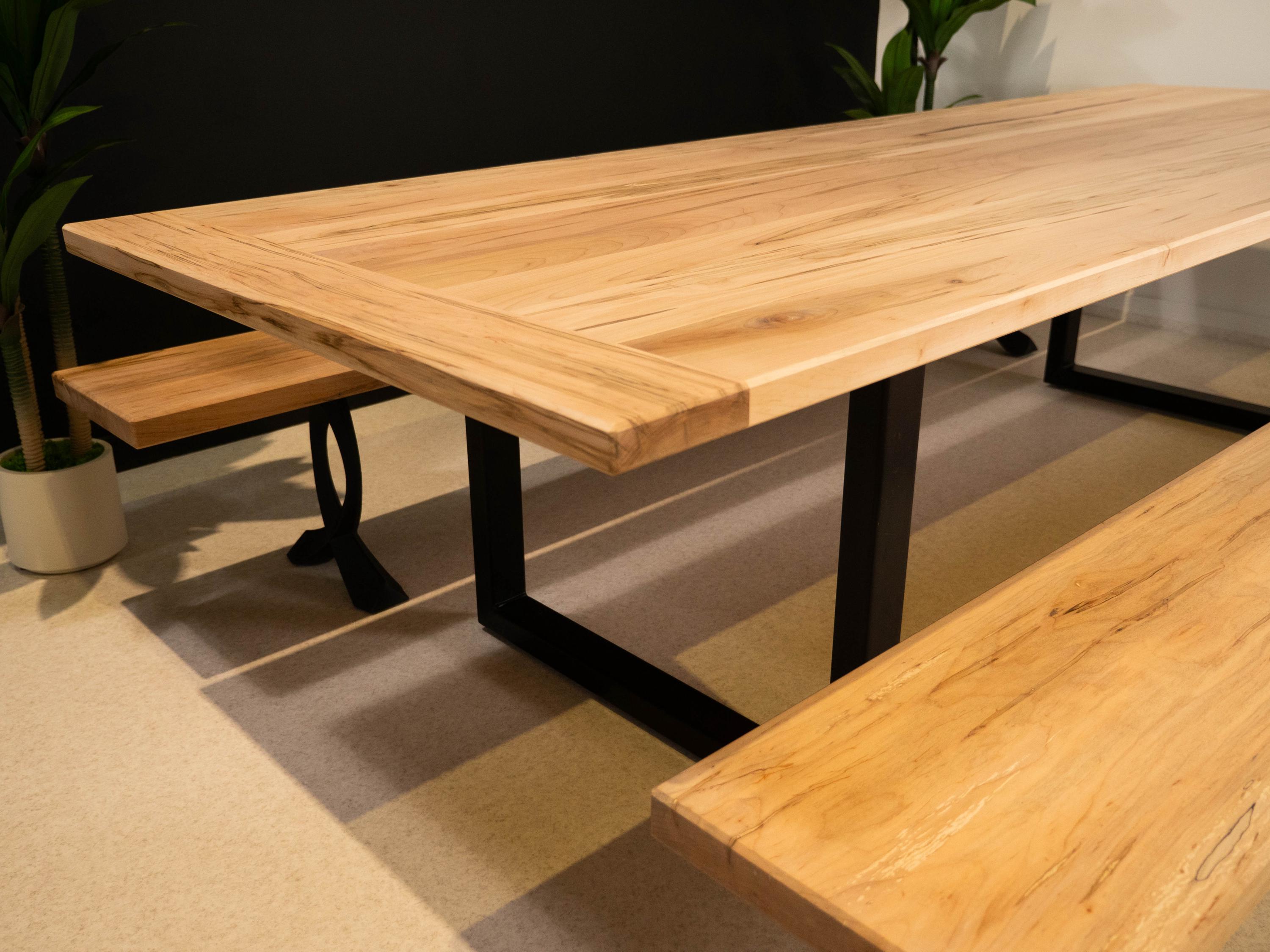 Custom Wormy Maple Dining Table Natural Wood Dining Table | Sustainable Rustic Furniture - Etsy