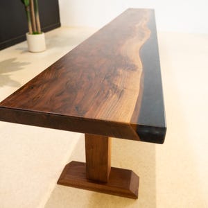 Spalted Walnut Epoxy Benches - Live Edge Design - Etsy
