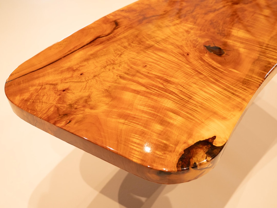 Spalted Curly Maple Coffee Table Top – Live Edge Wood Tabletop With ...