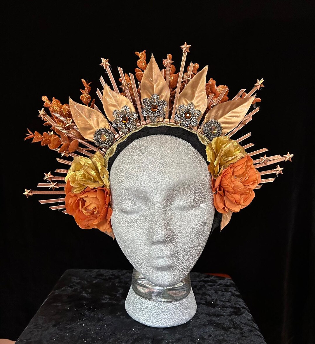Golden Flame Goddess Bridgit Headdress - Etsy