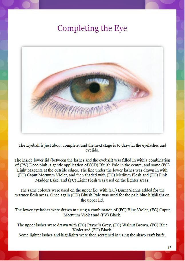 Detailed Drawing of an Eye on Drafting Film Tutorial - Etsy