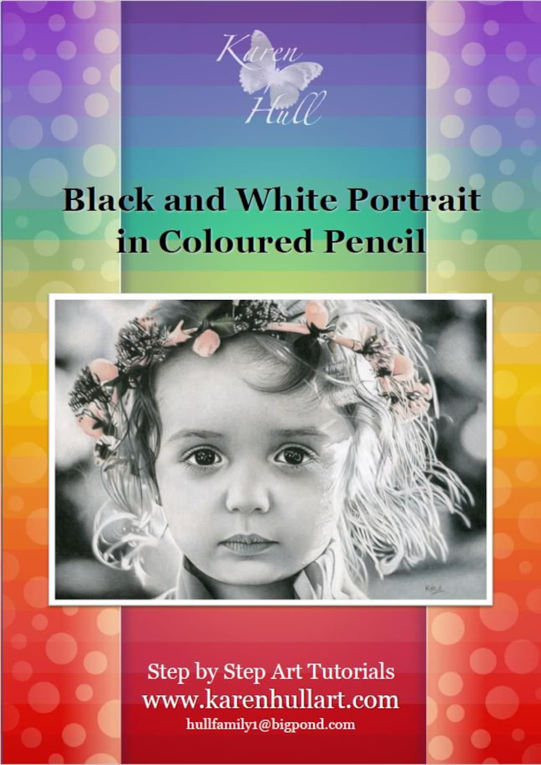 Black and White Portrait in Coloured Pencil Drawing Tutorial - Etsy