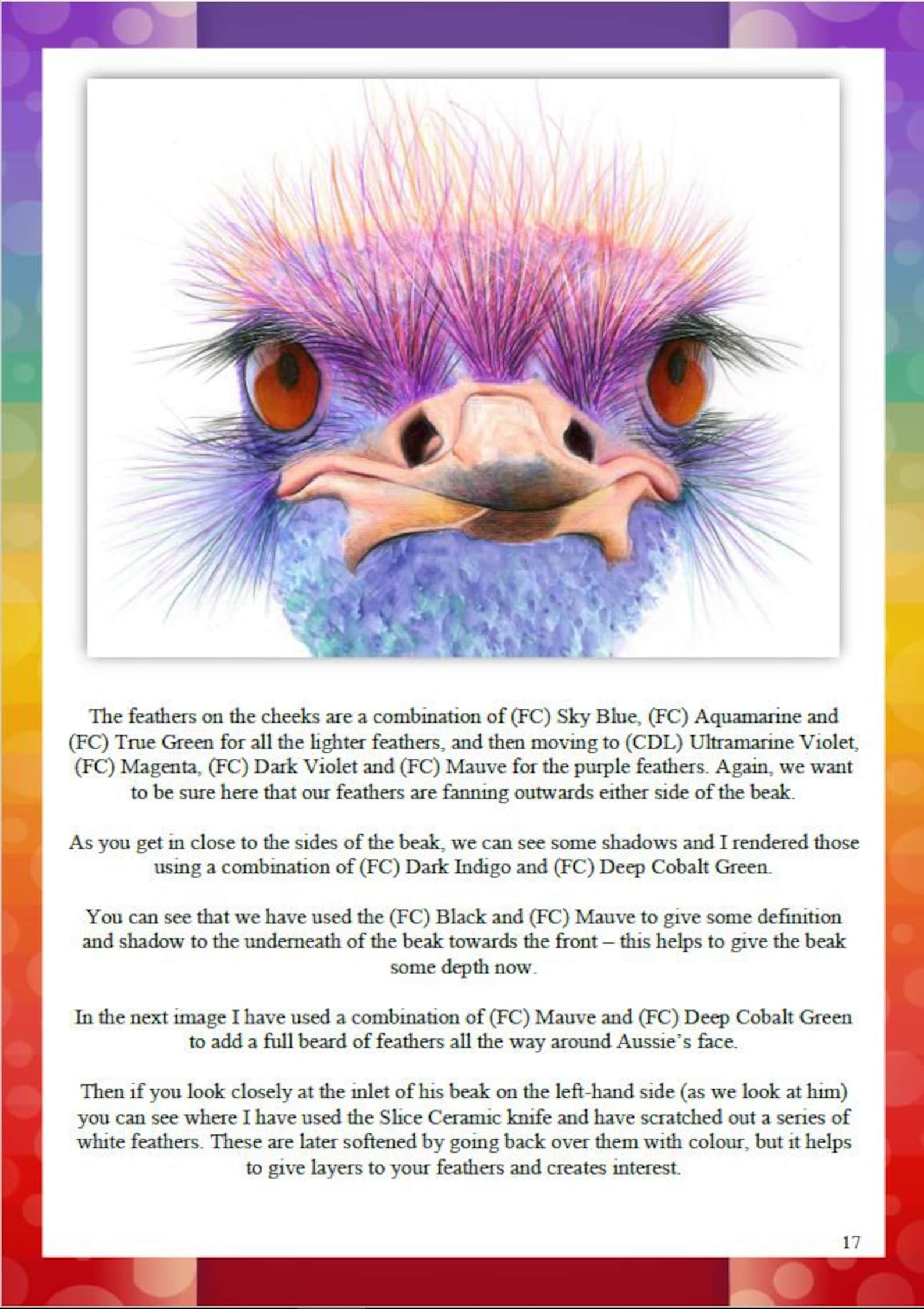 Aussie in Coloured Pencil Drawing Tutorial - Etsy