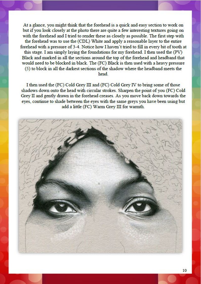 Ruby Portrait in Coloured Pencil Drawing Tutorial - Etsy