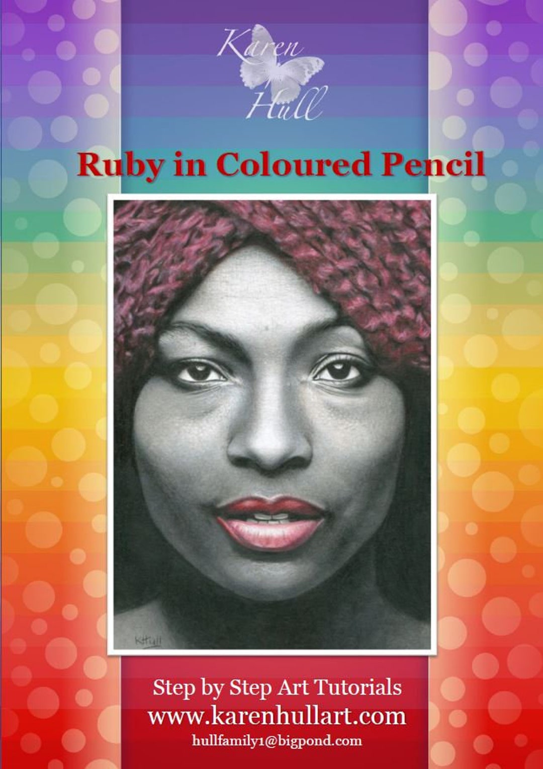 Ruby Portrait in Coloured Pencil Drawing Tutorial - Etsy