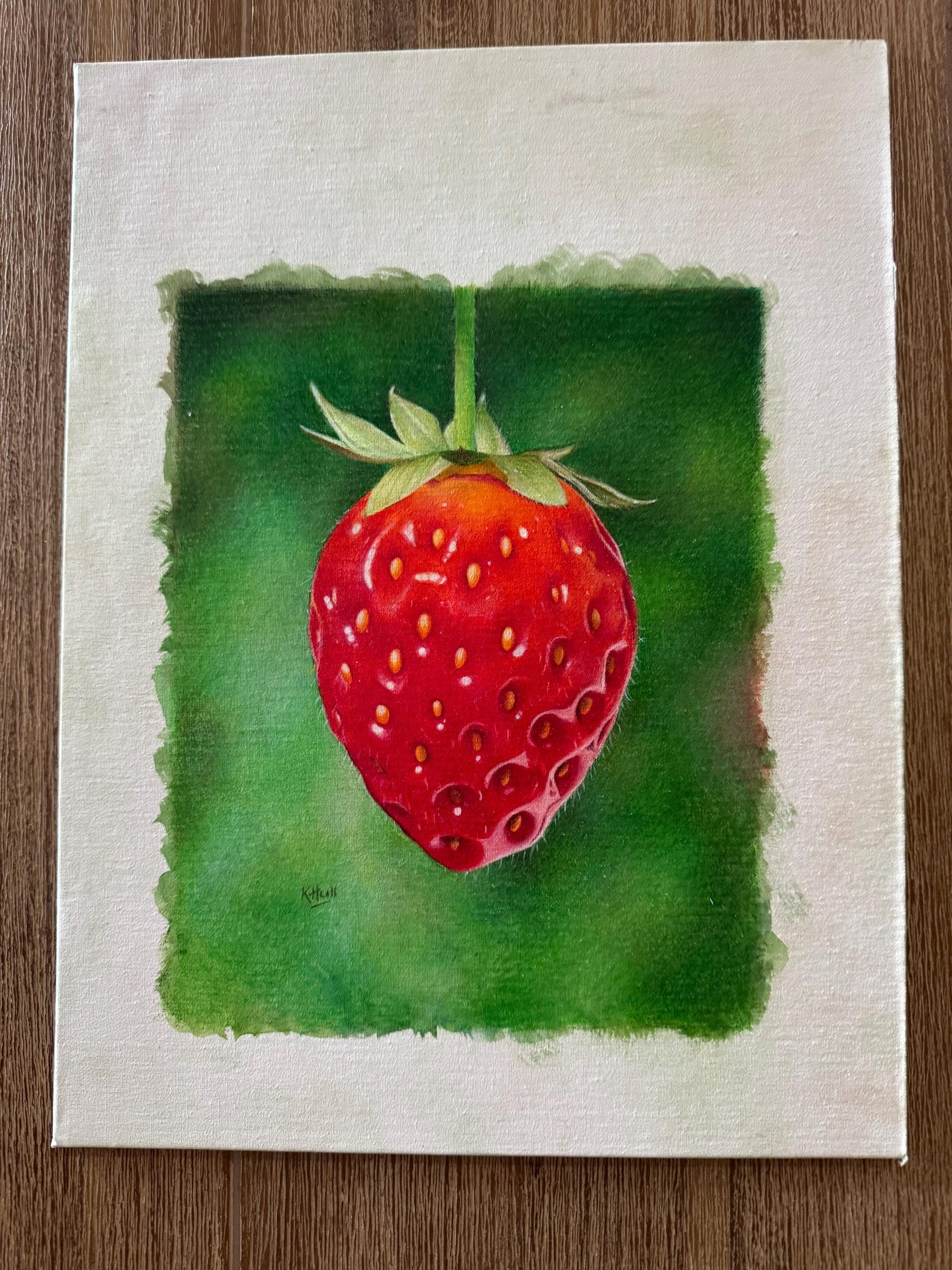 Strawberry Fruit Berry Colored Pencil Markers Original Artwork Drawing ...