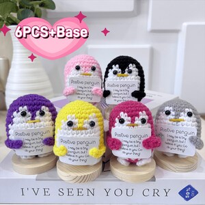 8 Cute Handmade Crochet Positive Penguin,crochet Penguin,positive ...