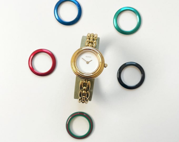 Gucci Vintage Watch - Full Set - 6 Colors - Gift for Her, Golden ...