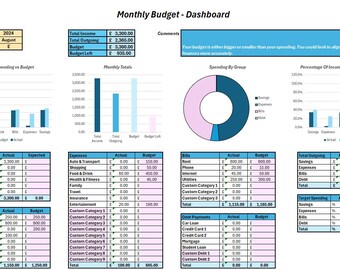 Monthly Budget Tracker Simple - Etsy