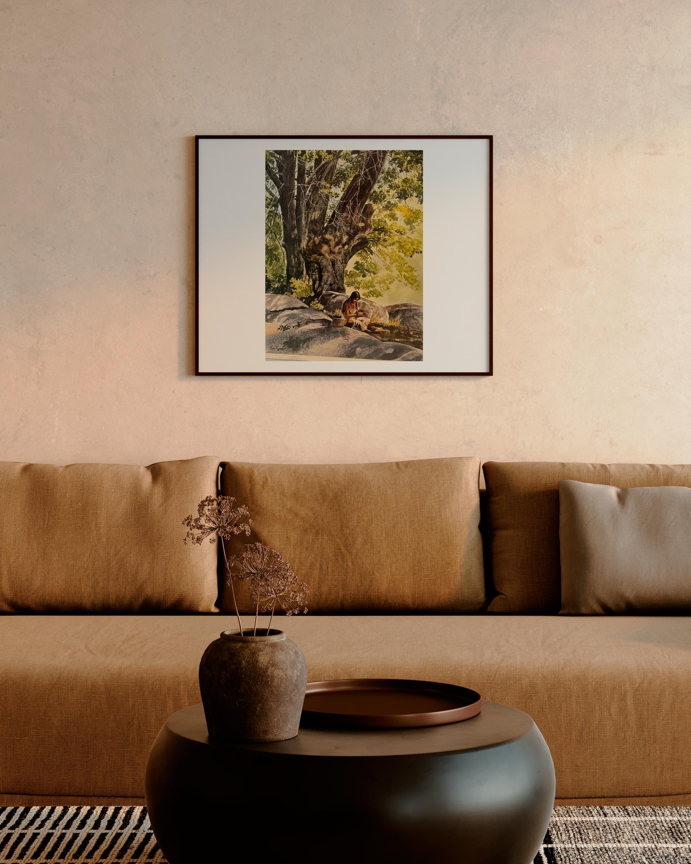 Miwok Maiden Lithograph: Yosemite Art (23x30 Inch), by Ben Kudo ...