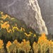 Yosemite Sentinel Rock Autumn Watercolor Lithograph Print Ben Kudo Art ...