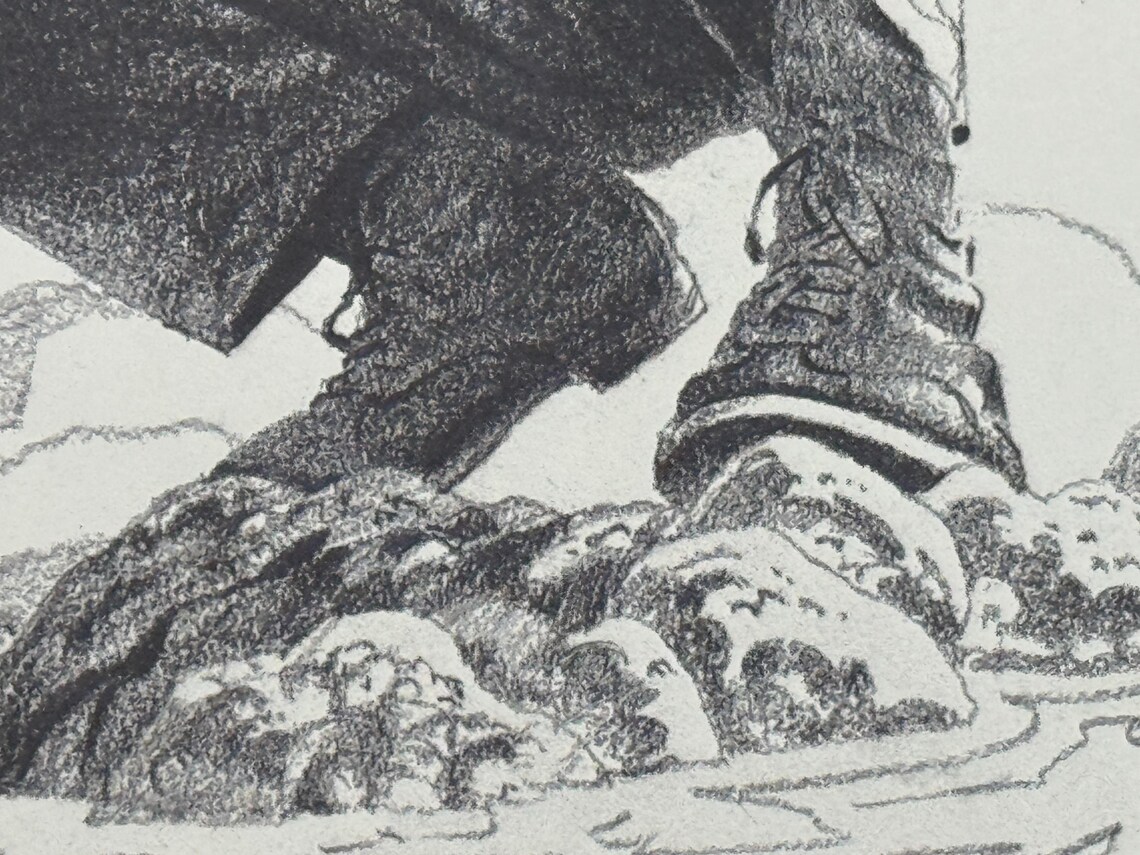 Vintage Gold Rush Lithograph: Miner Panning, (16x12 In.) - Ben Kudo Art ...
