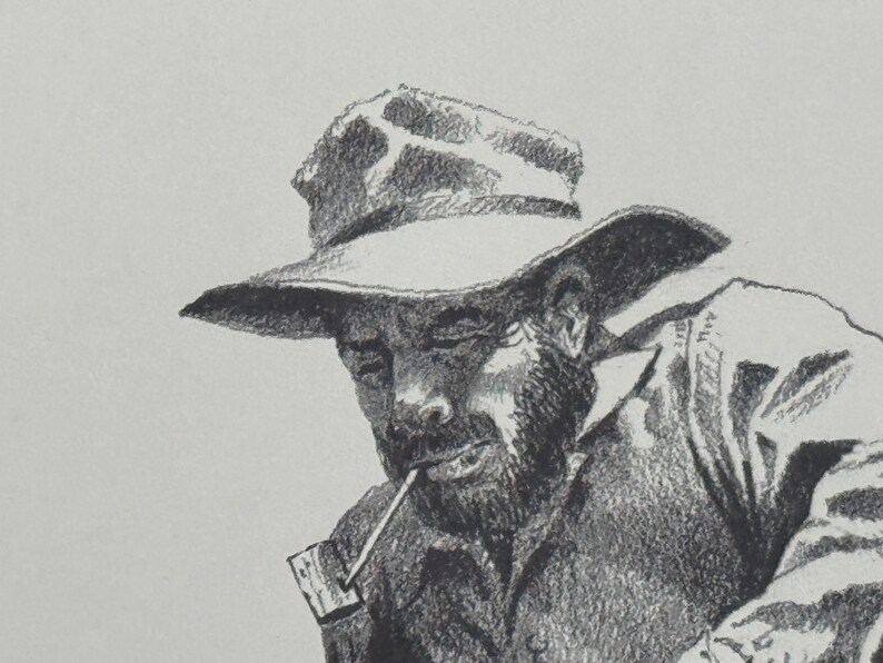 Vintage Gold Rush Lithograph: Miner Panning, (16x12 In.) - Ben Kudo Art ...
