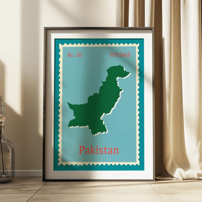 Pakistan Postage Stamp - Digital Download | Pakistani Wall Art ...