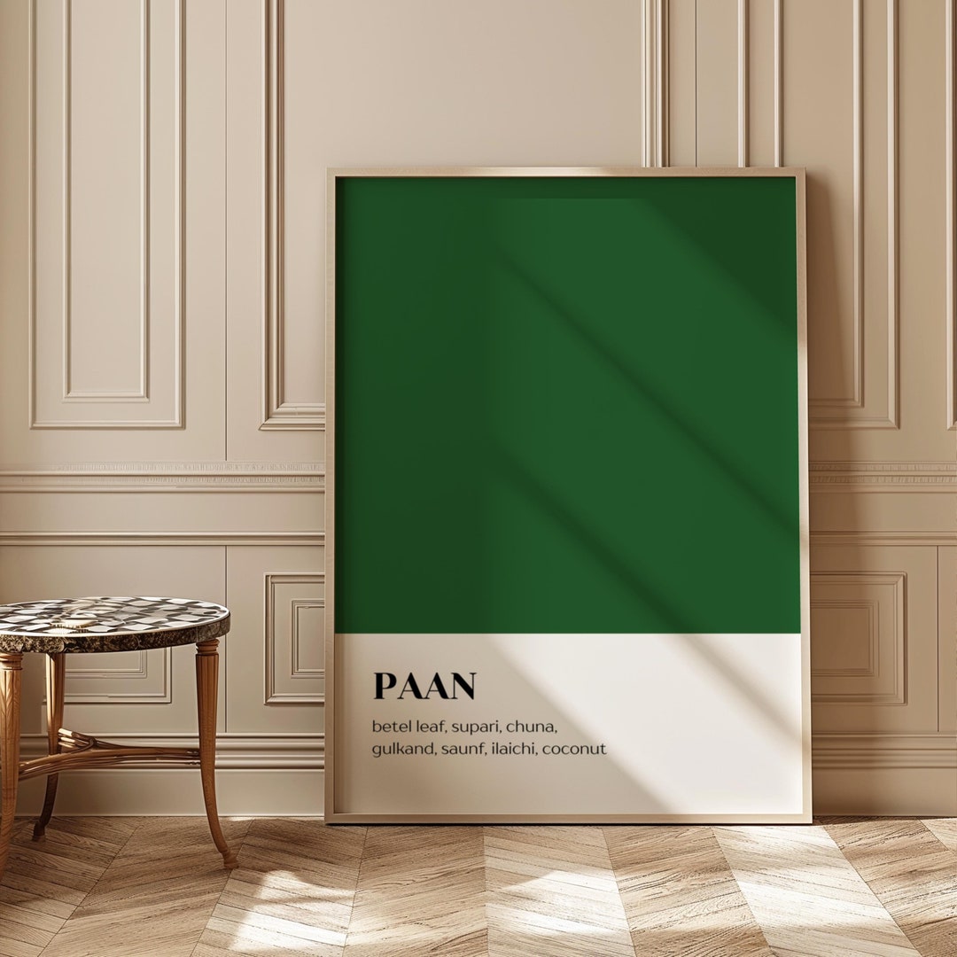 Paan - Wall Art Print Poster | Color Block Collection | Punjabi Desi ...
