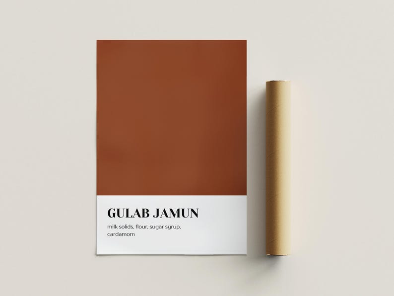 Gulab Jamun - Wall Art Print Poster | Color Block Collection | South ...