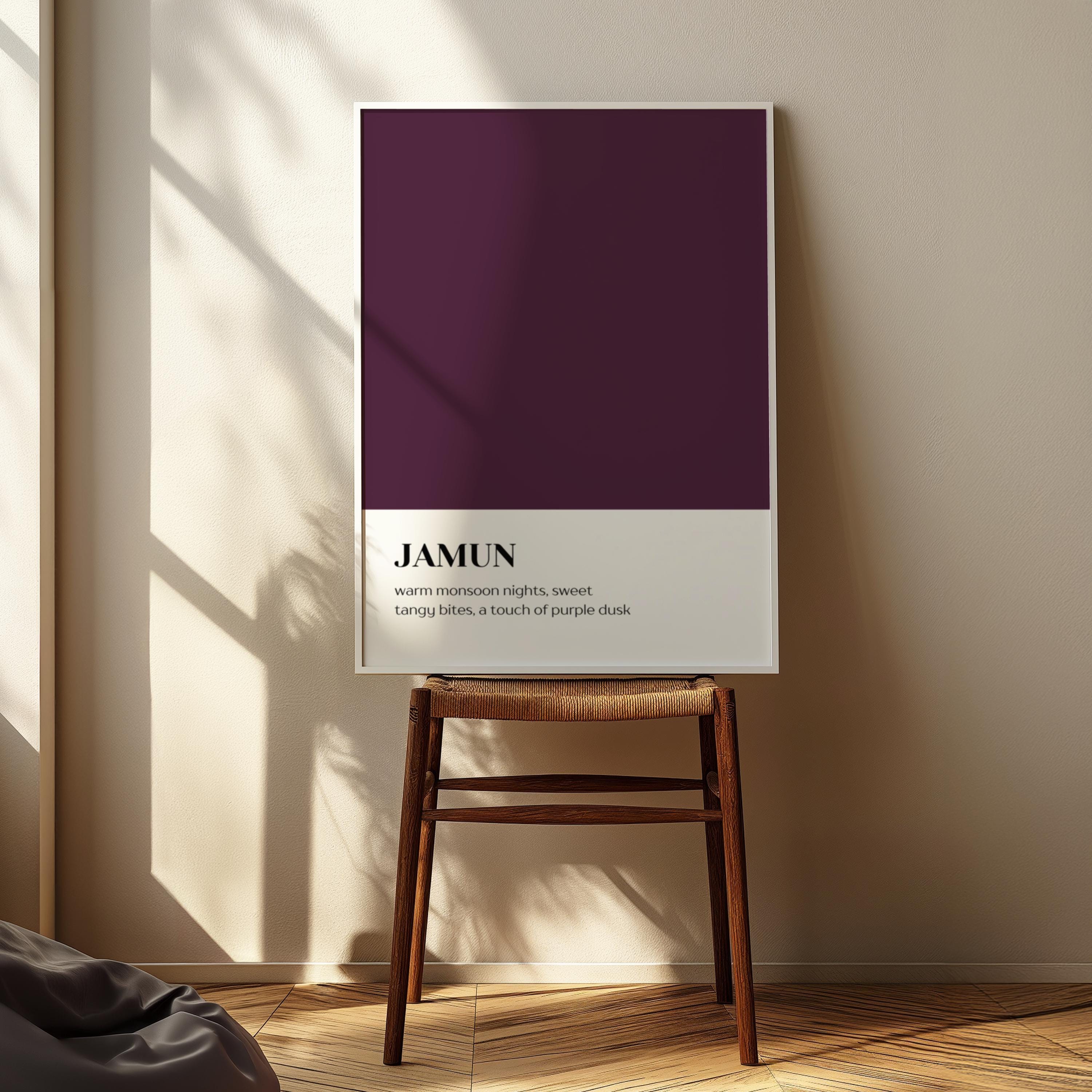 Jamun - Digital Download | Color Block Print | Minimalistic South Asian ...