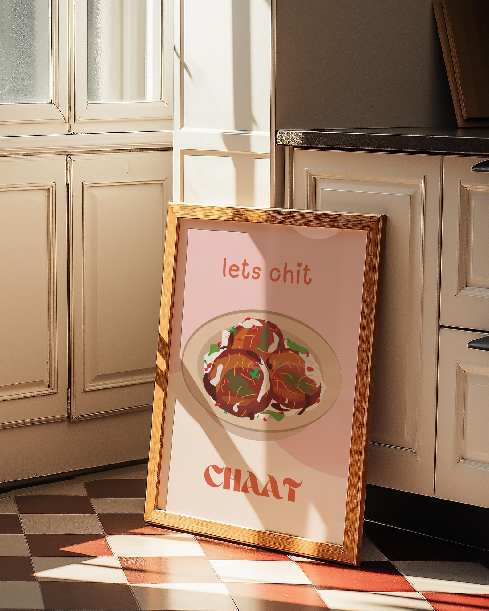 Lets Chit Chaat - Wall Art Poster | Desi Food Art Print | Indian ...