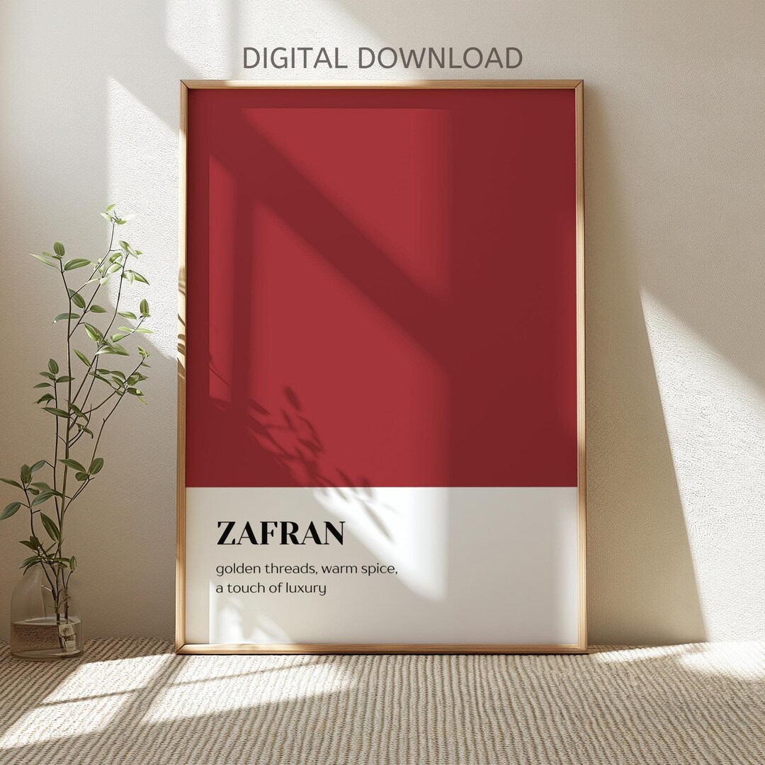 Zafran - Digital Download | Color Block Print | South Asian Wall Decor ...