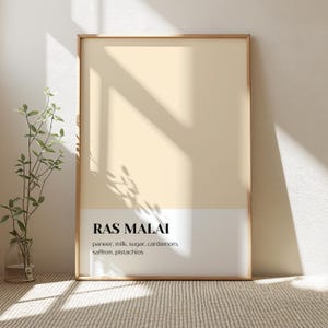 Ras Malai - Wall Art Print Poster | Color Block Collection | South ...