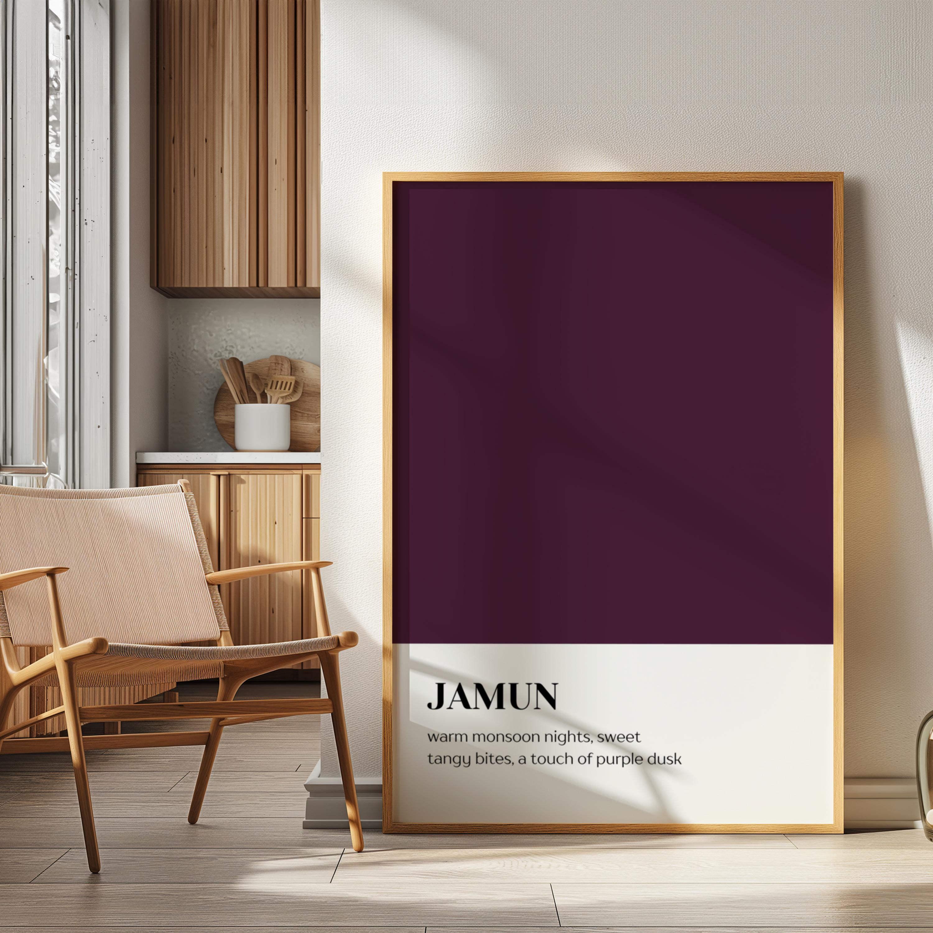 Jamun - Digital Download | Color Block Print | Minimalistic South Asian ...