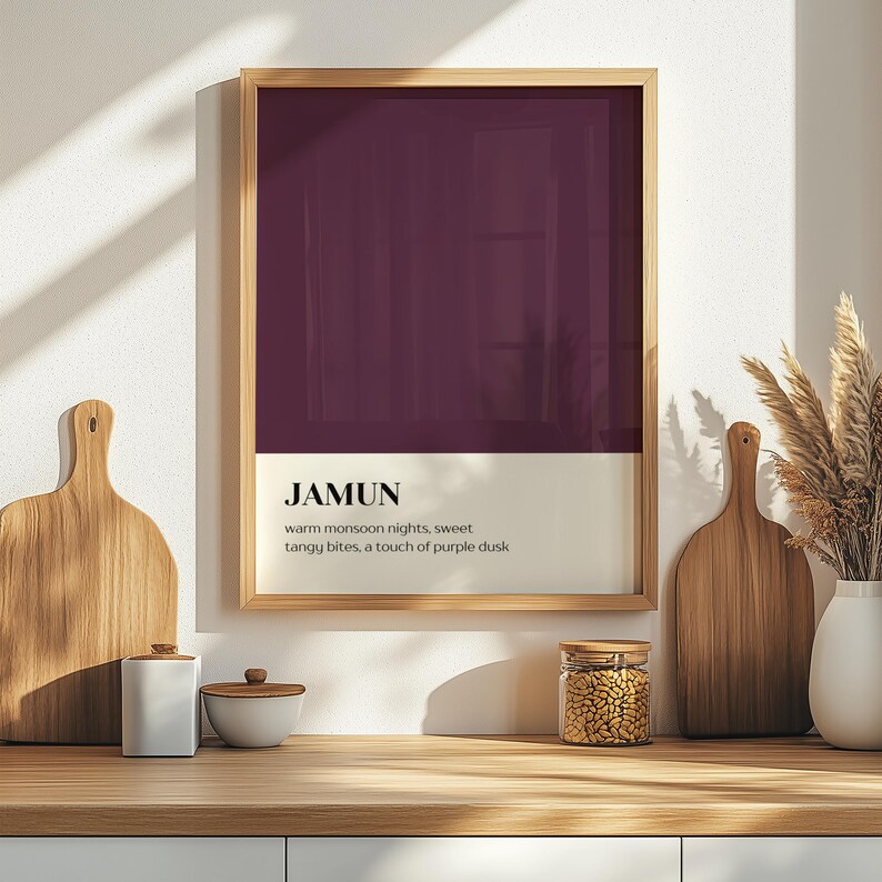 Jamun - Digital Download | Color Block Print | Minimalistic South Asian ...