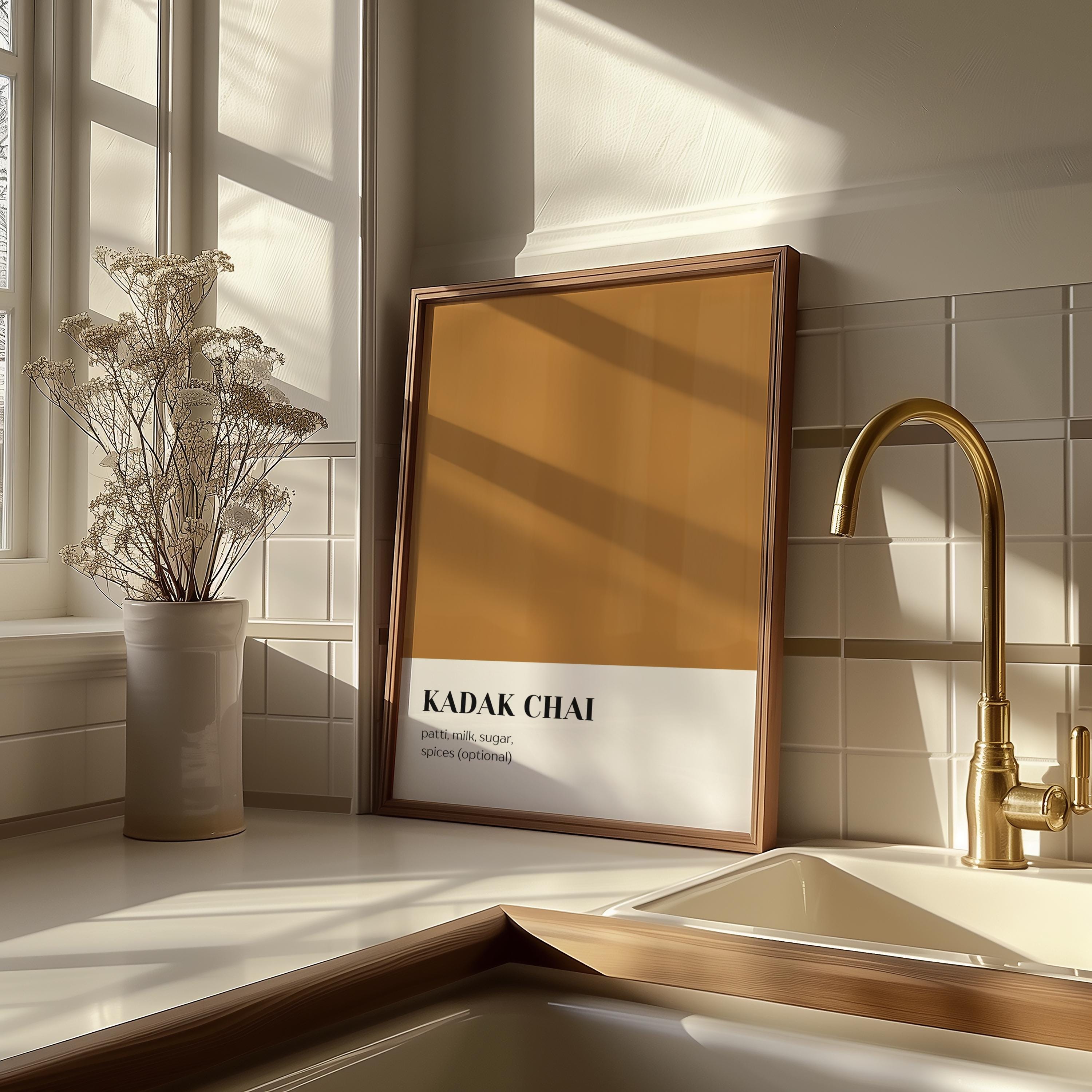 Kadak Chai - Digital Download | Color Block Print | Desi Wall Art ...