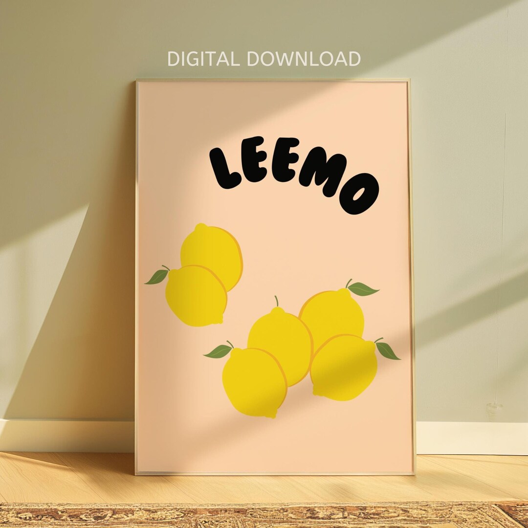 Leemo - Digital Download | Pakistani Wall Art | Lemon Kitchen Wall Art ...