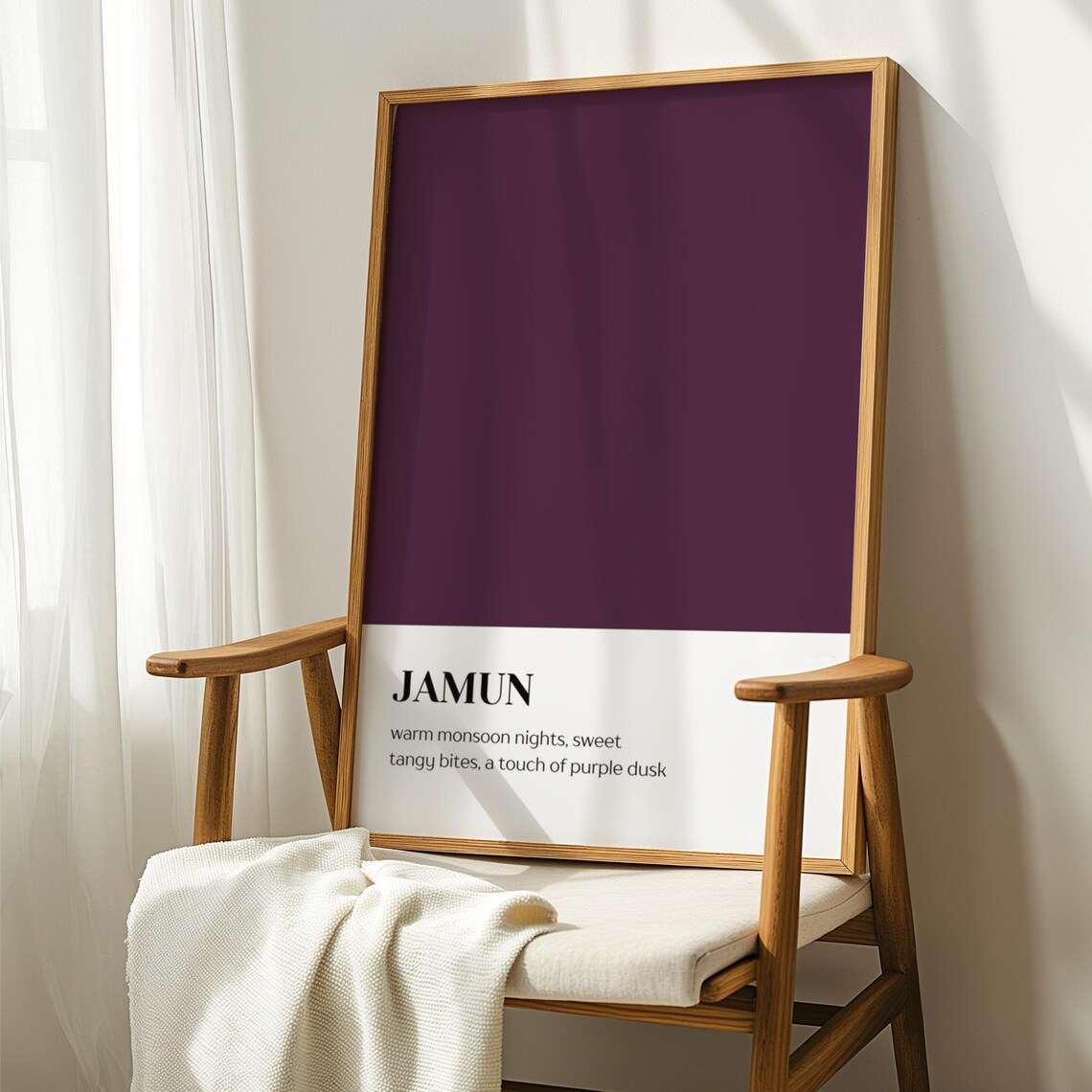 Jamun - Digital Download | Color Block Print | Minimalistic South Asian ...