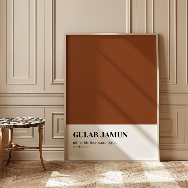 Gulab Jamun - Wall Art Print Poster | Color Block Collection | South ...