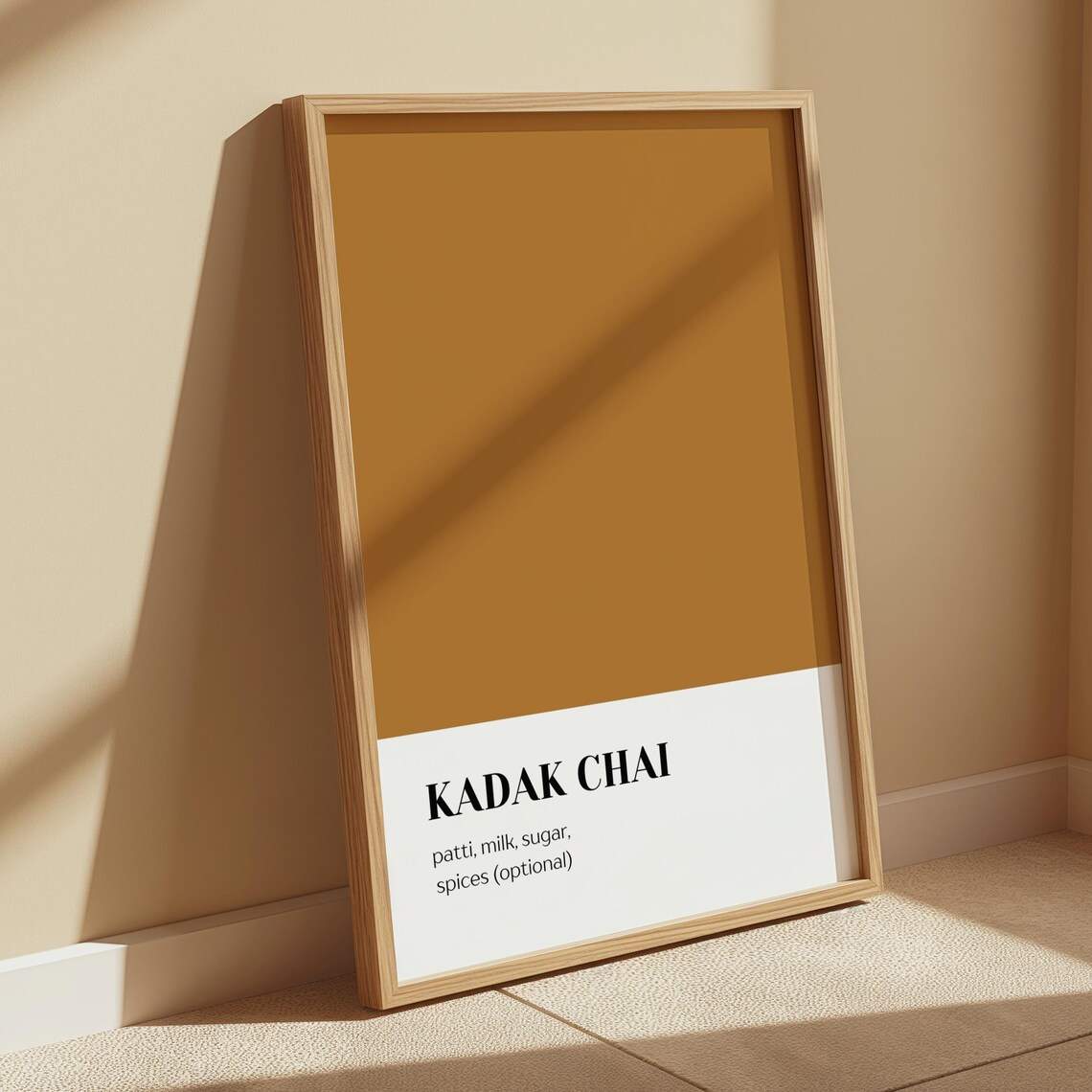 Kadak Chai - Digital Download | Color Block Print | Desi Wall Art ...