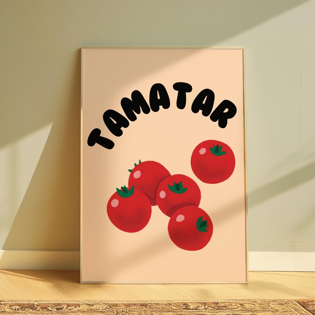 Tamatar - Wall Art Print Poster | Desi Home Decor | South Asian Kitchen ...