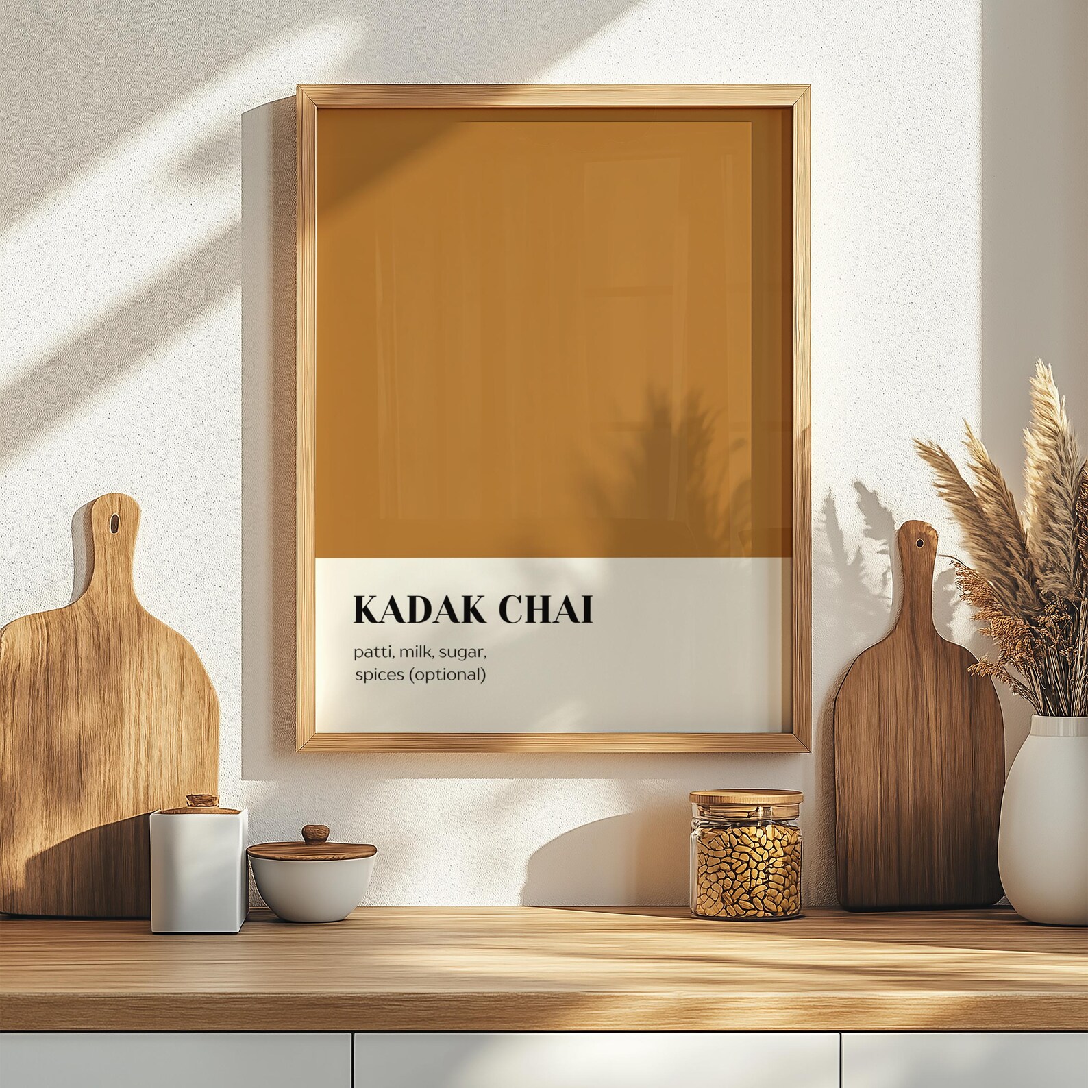 Kadak Chai - Digital Download | Color Block Print | Desi Wall Art ...