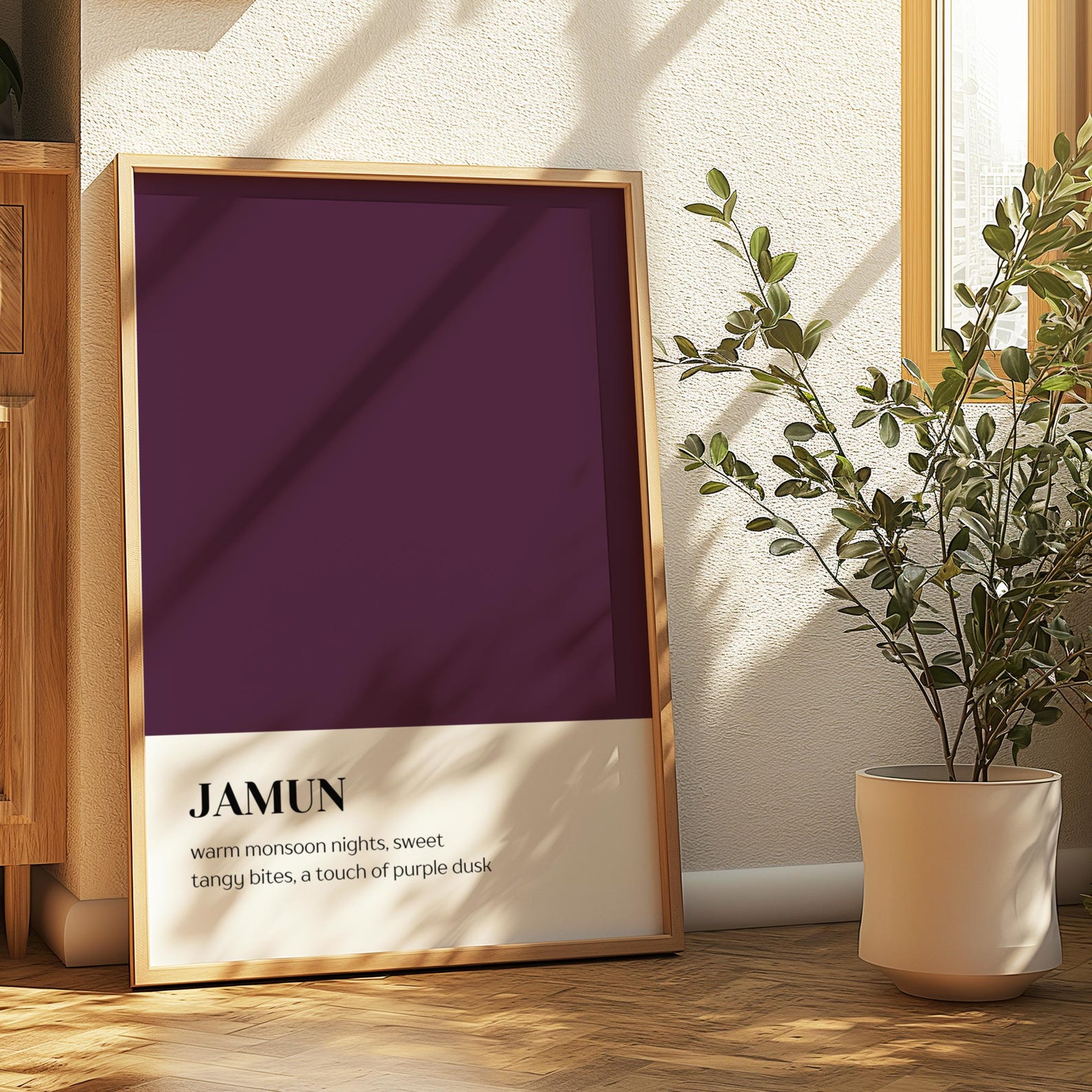 Jamun - Digital Download | Color Block Print | Minimalistic South Asian ...