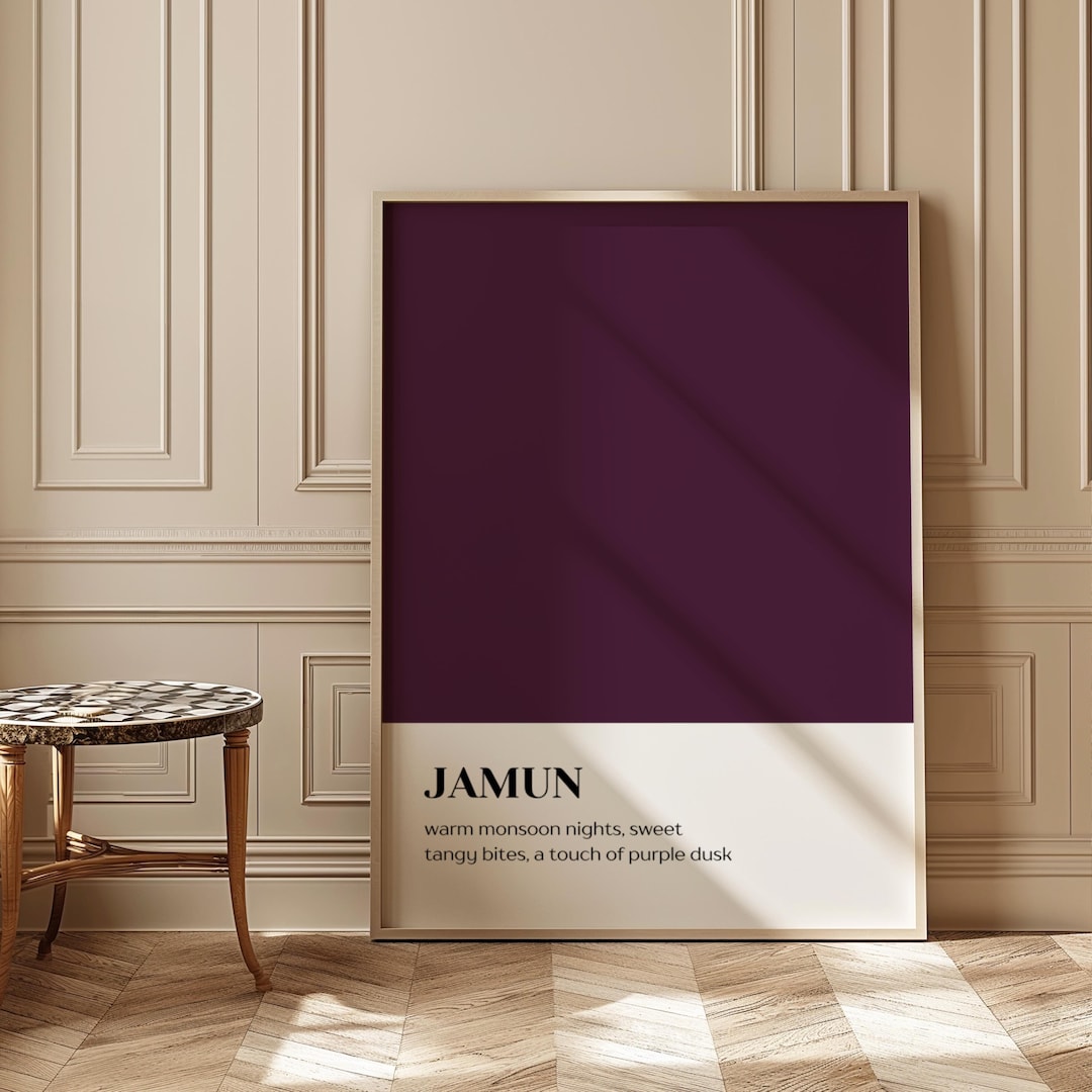 Jamun - Wall Art Print Poster | Color Block Collection | Desi Kitchen ...