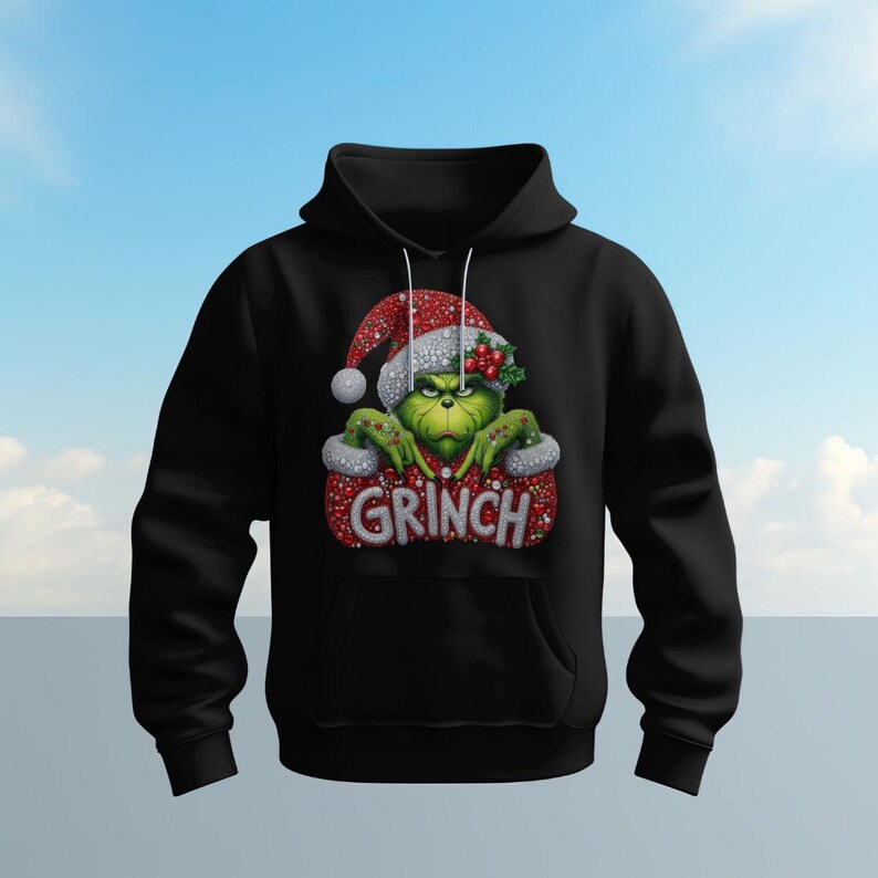Christmas Bling Grinch Hoodie - Etsy