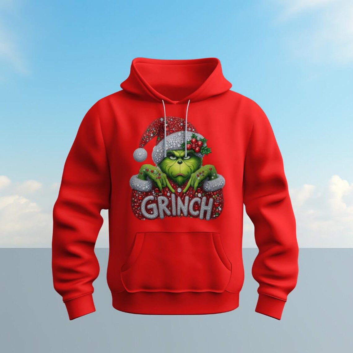 Christmas Bling Grinch Hoodie - Etsy