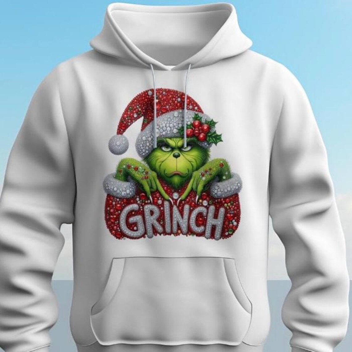 Christmas Bling Grinch Hoodie - Etsy