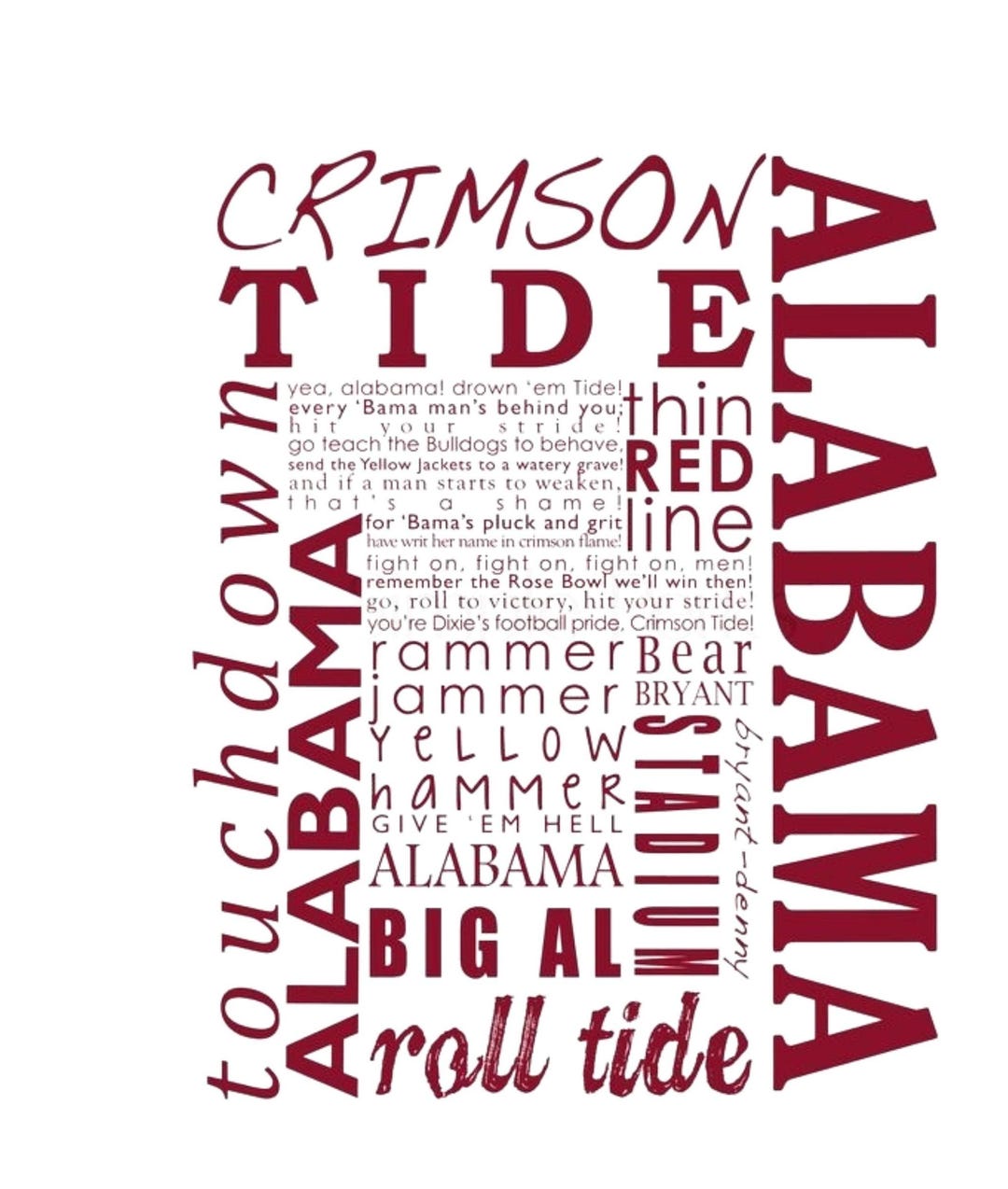 Alabama Roll Tide PNG File - Etsy