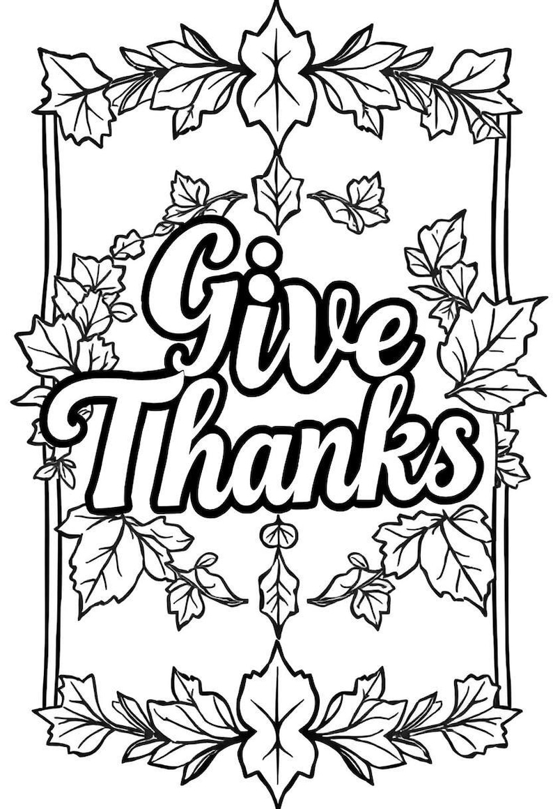50 Pages of Thanksgiving-themed Coloring Fun for Adults and Kids - Etsy ...