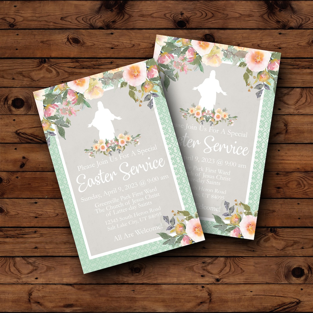 Easter Service Invitation, LDS Church Easter, Easter Sacrament Meeting ...
