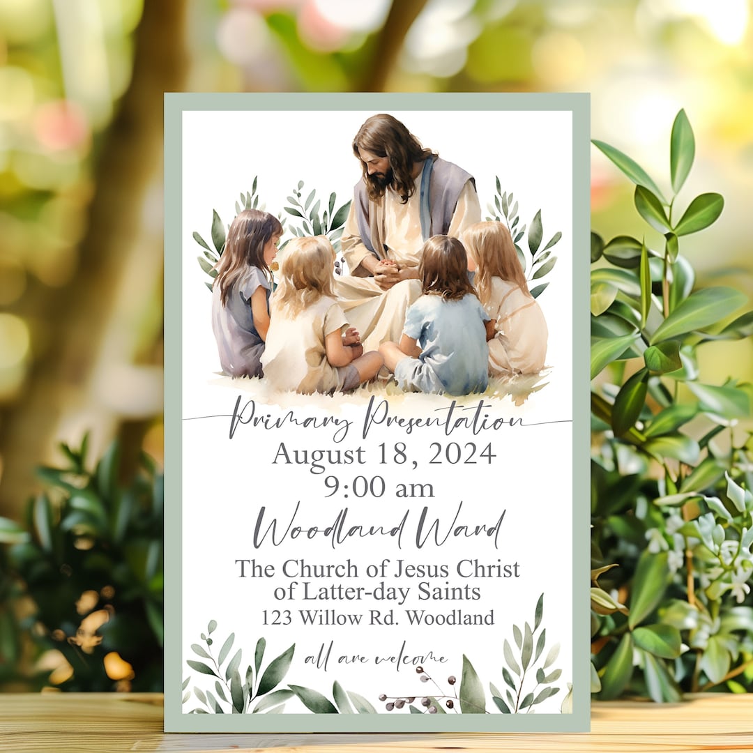 2024 Primary Program Printable, LDS Primary Presentation Invitation ...