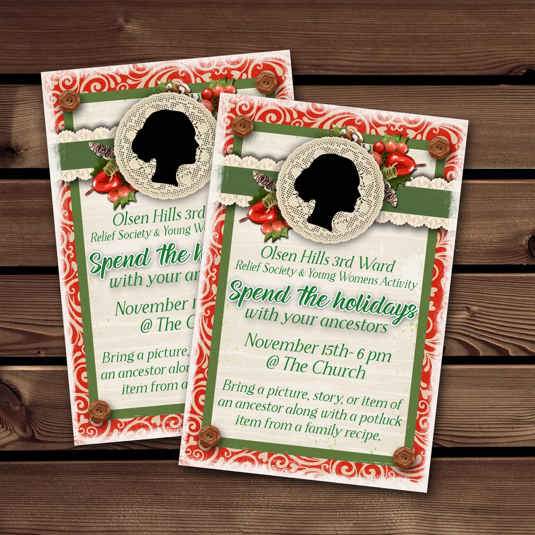LDS Christmas Party Invite, Ward Christmas Party Invitation, Christmas ...