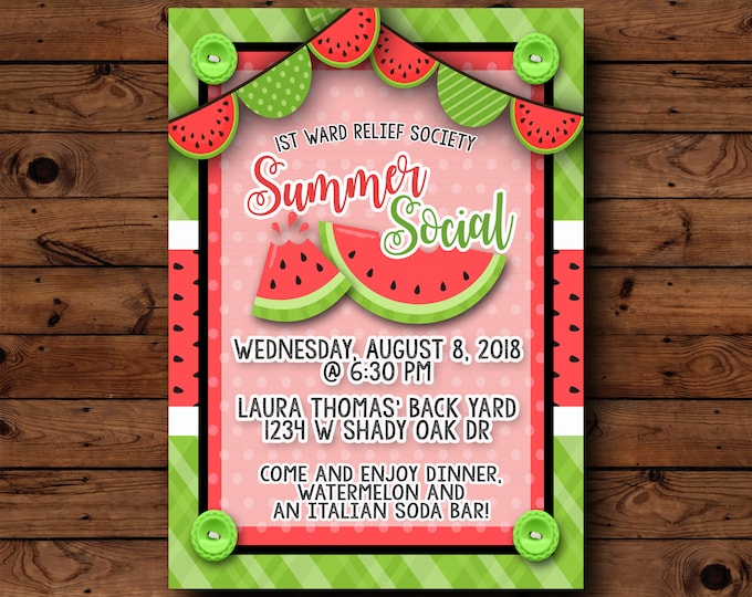 Salad Social Invitation - Etsy